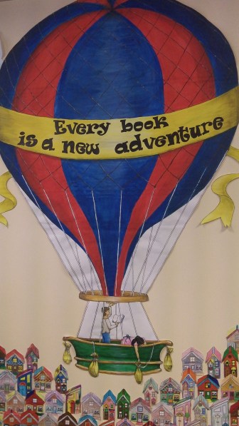 A flight of imagination across the library wall | decoratedschool